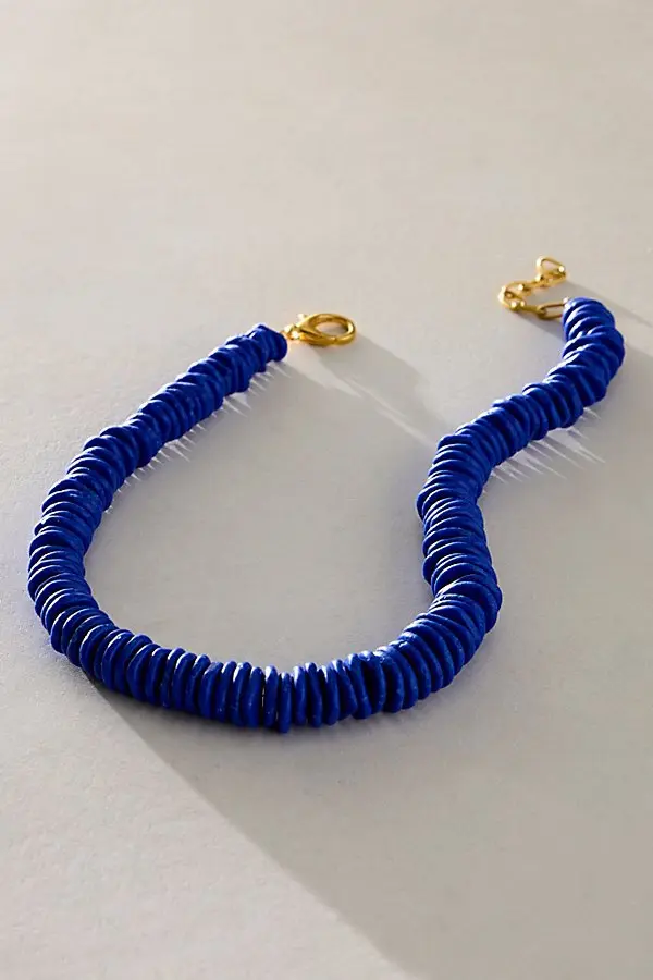 ALV Gill Disc Semiprecious Necklace - Cobalt
