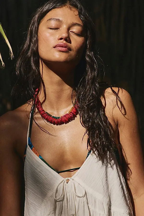 ALV Gill Disc Necklace - Red
