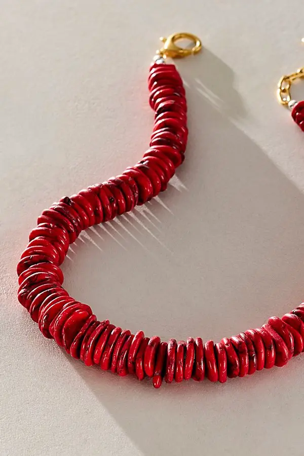ALV Gill Disc Necklace - Red