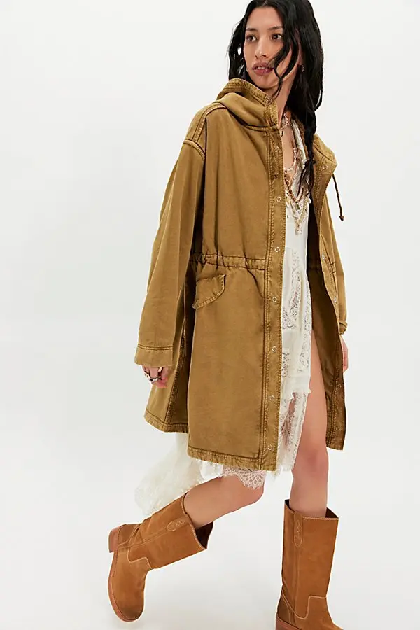 Free People Margo Oversized Cardigen - Aged Gold
