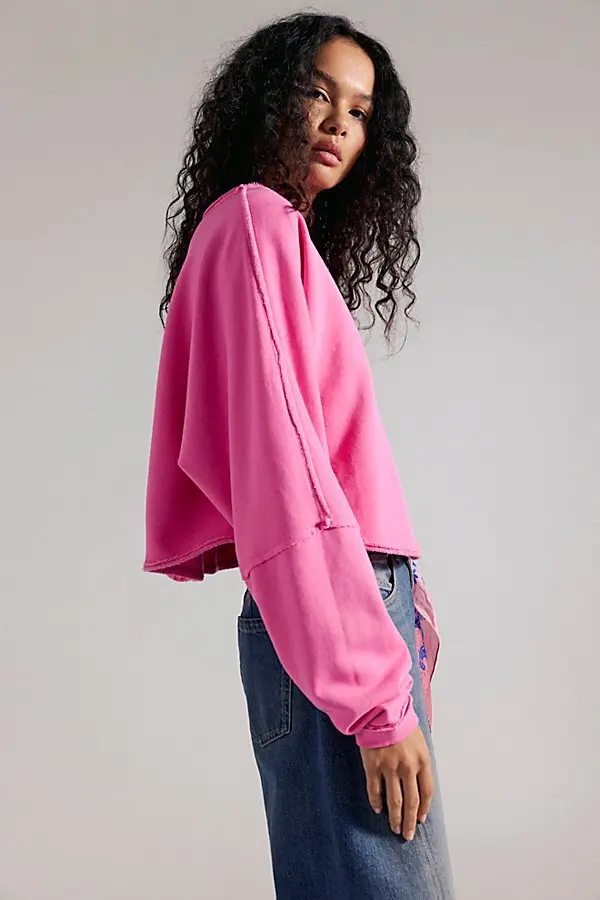 Free People We The Free To The East Pullover - Pink Magic
