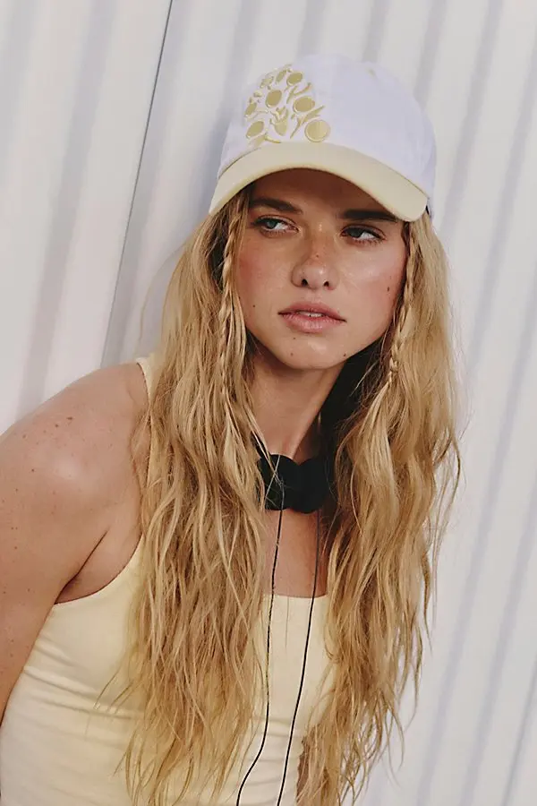 Free People Out Of Bounds Baseball Cap - Yellow Combo