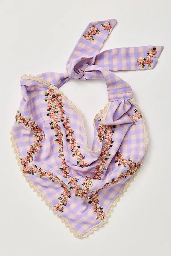 CURRIED MYRRH Lulu Crochet Hair Scarf - Purple
