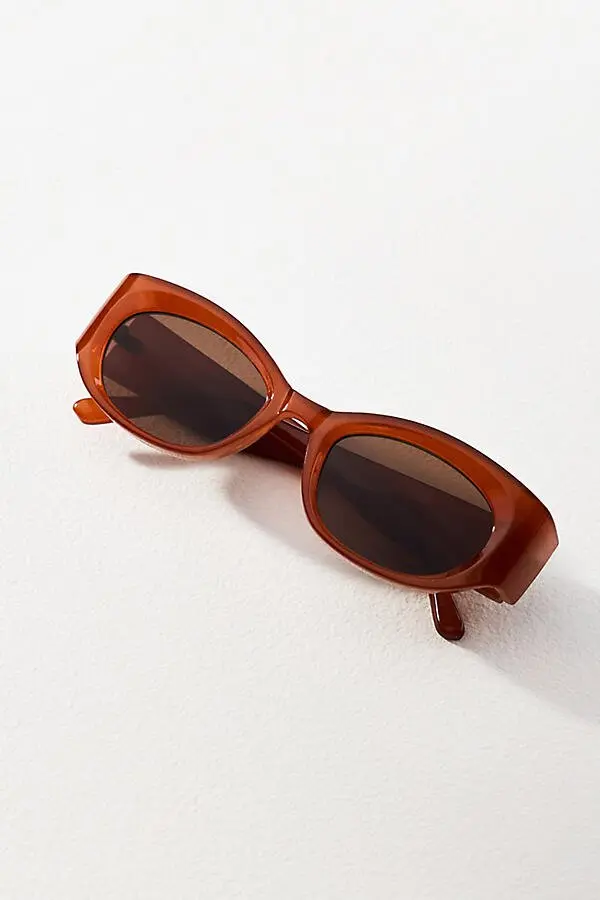 I-SEA Translucent Oval Sunglasses - Bronze