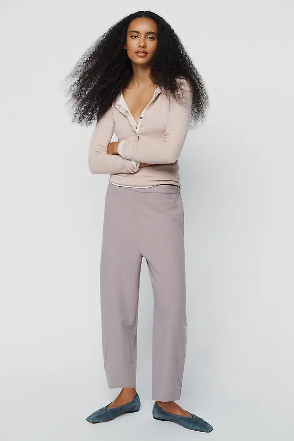 Maeve Cropped Curved Trousers