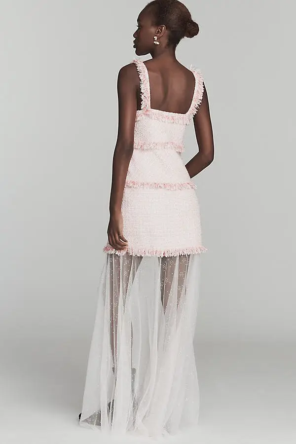 Endless Rose Sweetheart Sheer Maxi Dress
