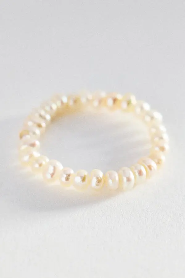 HERMINA ATHENS Vtage Pearl Stackg Rg - Neutral