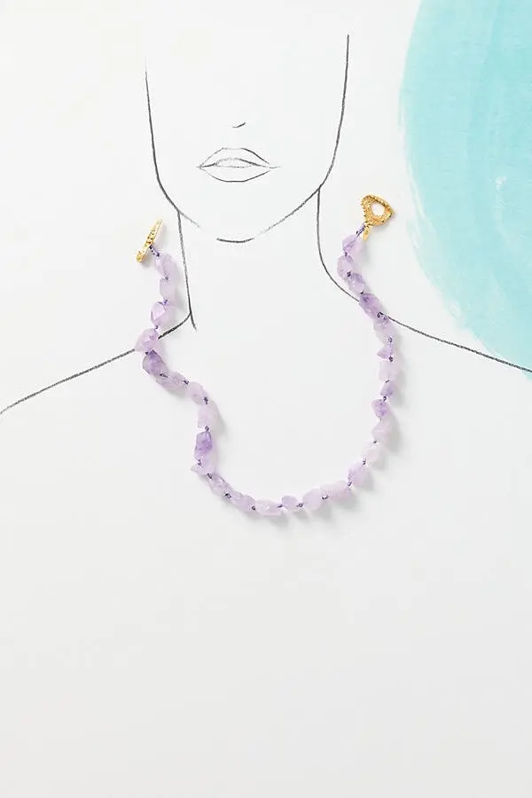 HERMINA ATHENS Bougavillea Amethyst Necklace