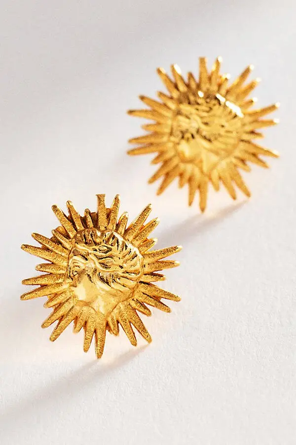 HERMINA ATHENS Sunburst Mi Stud Earrgs - Gold