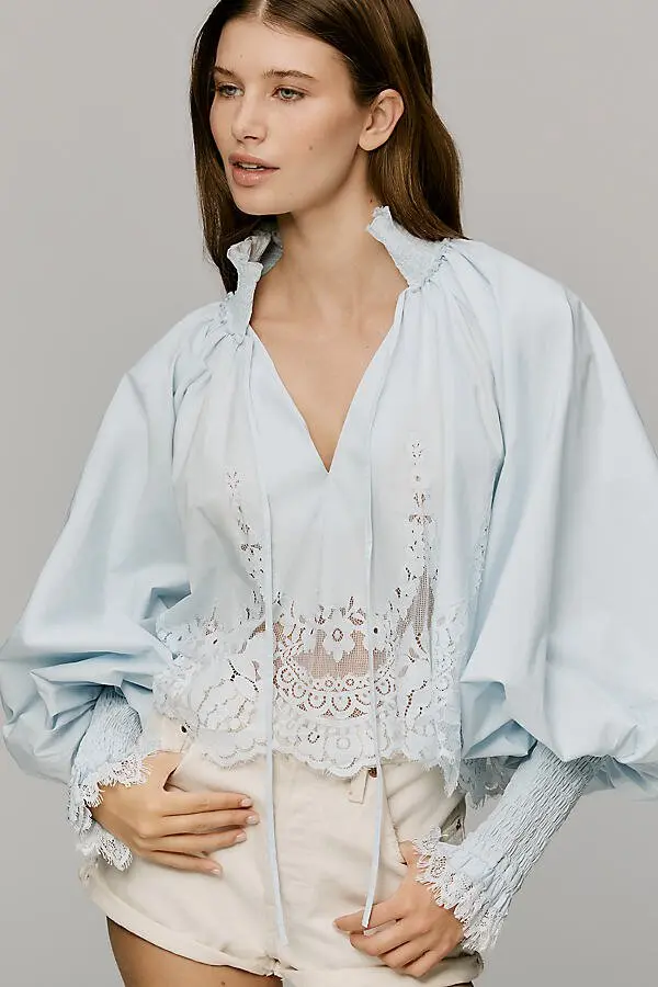 MARE MARE Lace Set Long-sleeve Blouse