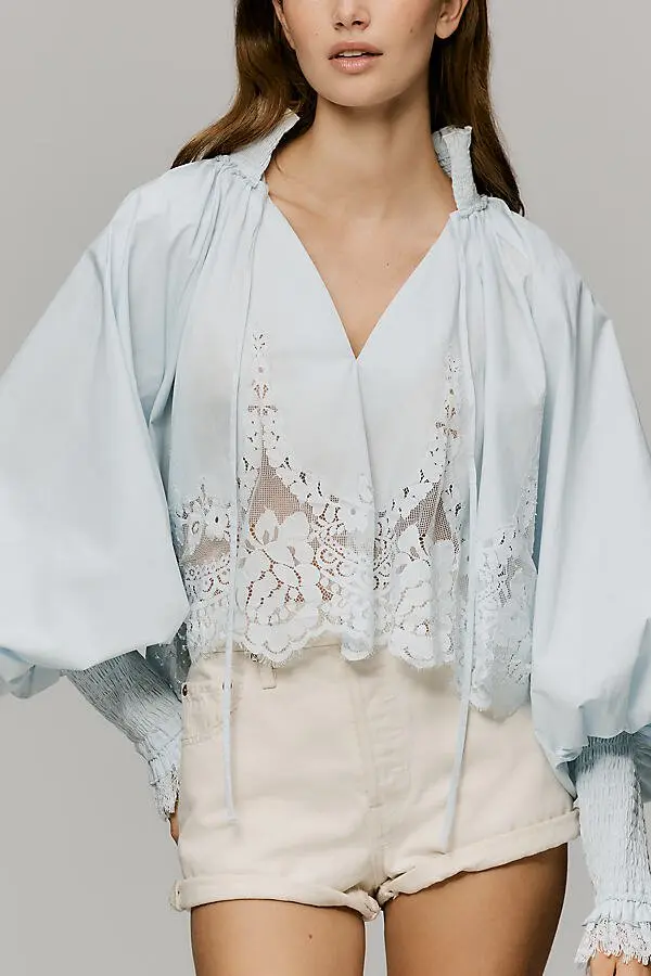 MARE MARE Lace Set Long-sleeve Blouse