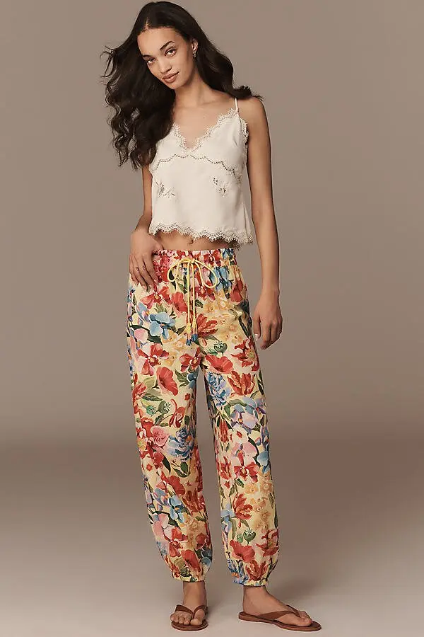Farm Rio X Prted Balloon Pants - Garden Terrace