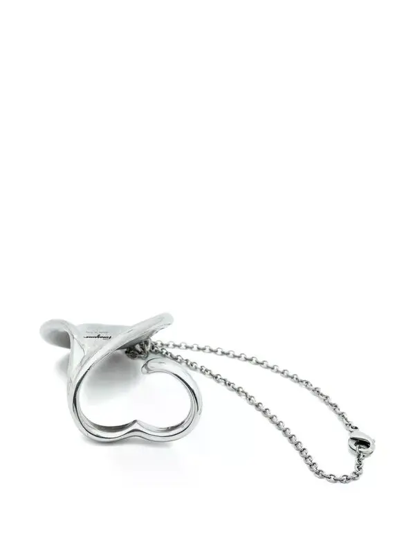 FERRAGAMO Asymmetric Bracelet Ring - Silver