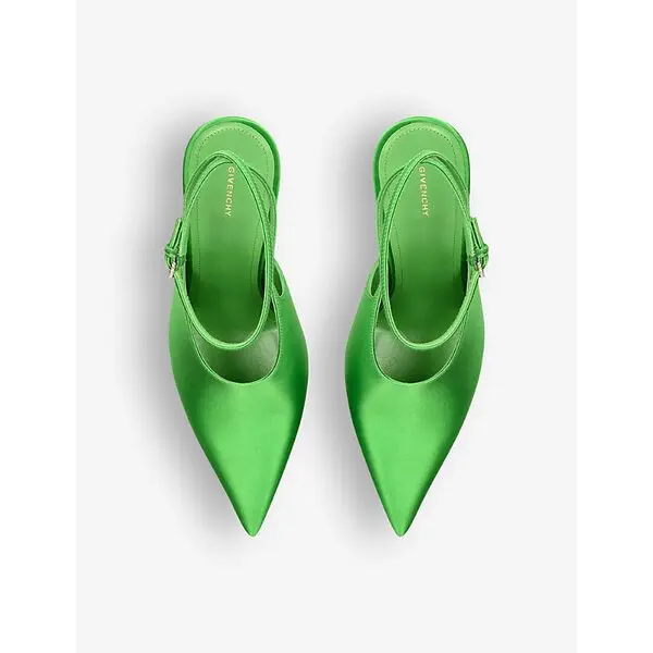Givenchy Show Cut-out Satin Heeled Courts
