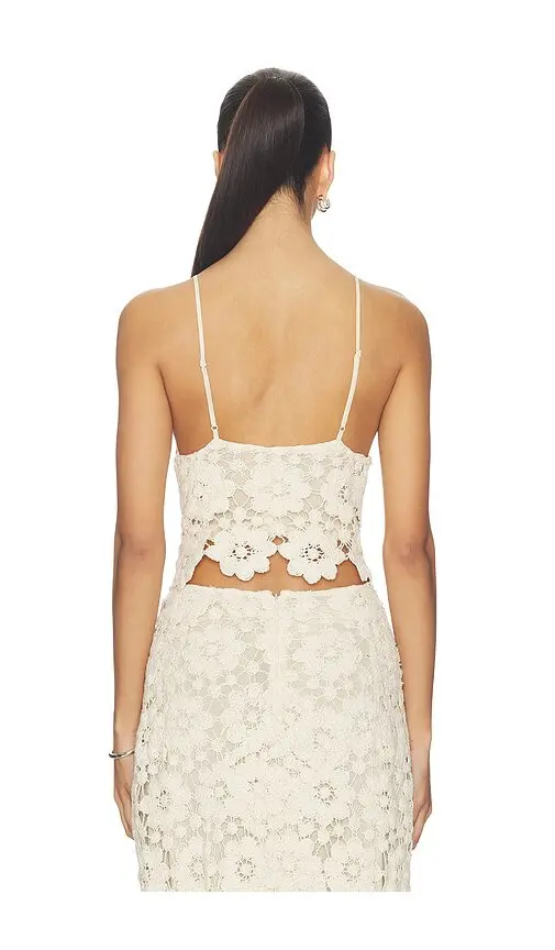 Bardot Veneta Crochet Top - Beige