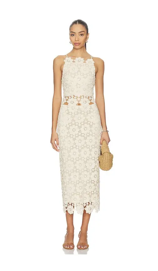 Bardot Veneta Crochet Top - Beige