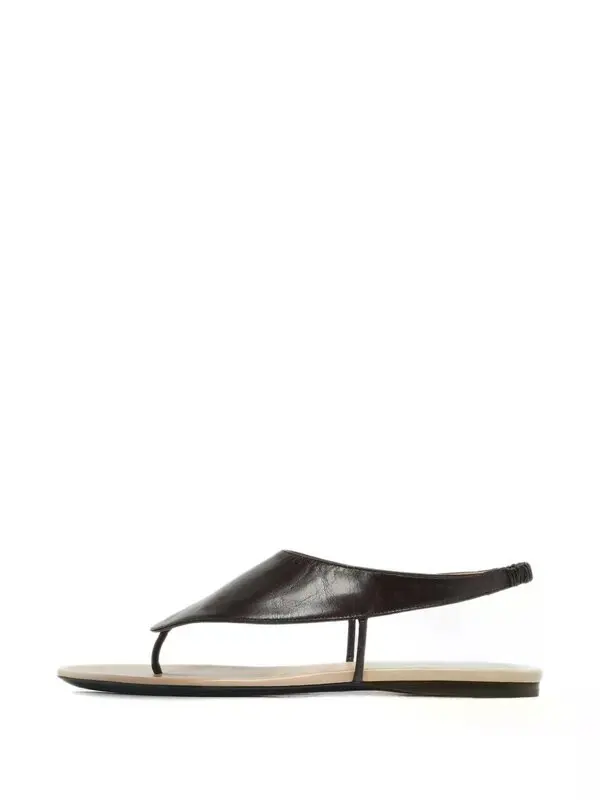 THE ROW Ravello Leather Sandals - Brown