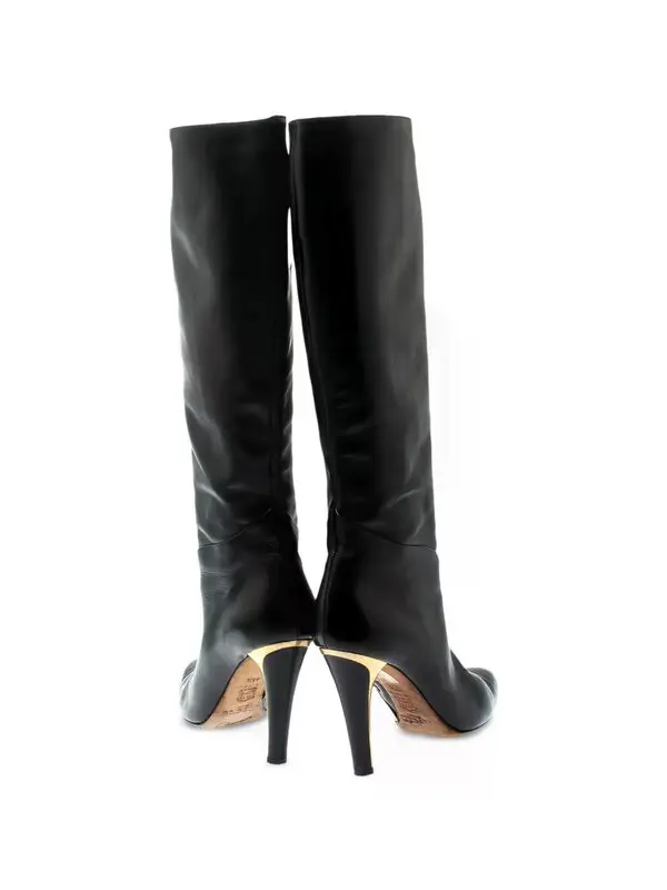 JIMMY CHOO Almond-toe Leather Boots