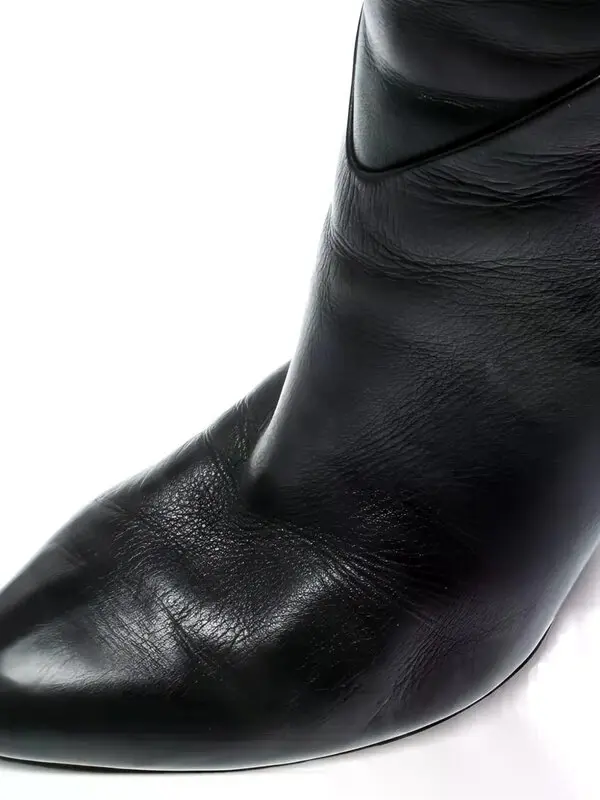 JIMMY CHOO Almond-toe Leather Boots