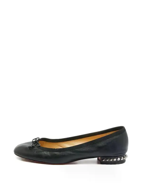CHRISTIAN LOUBOUTIN La Massine Leather Ballet Flats - Black