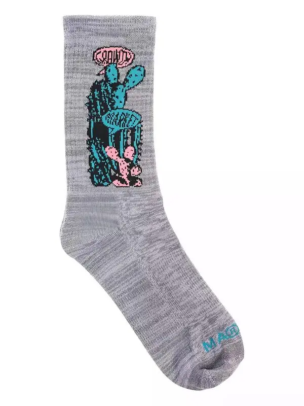 MARKET Contrasting Design Socks - Grey