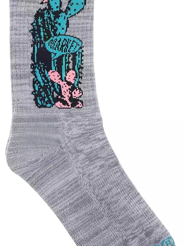 MARKET Contrasting Design Socks - Grey