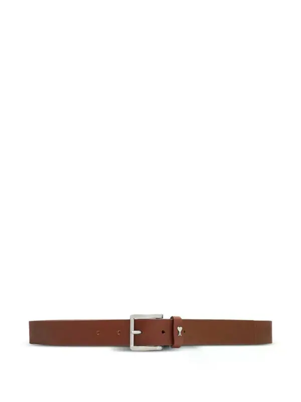 AMI Paris Paris Leather Belt - Brown