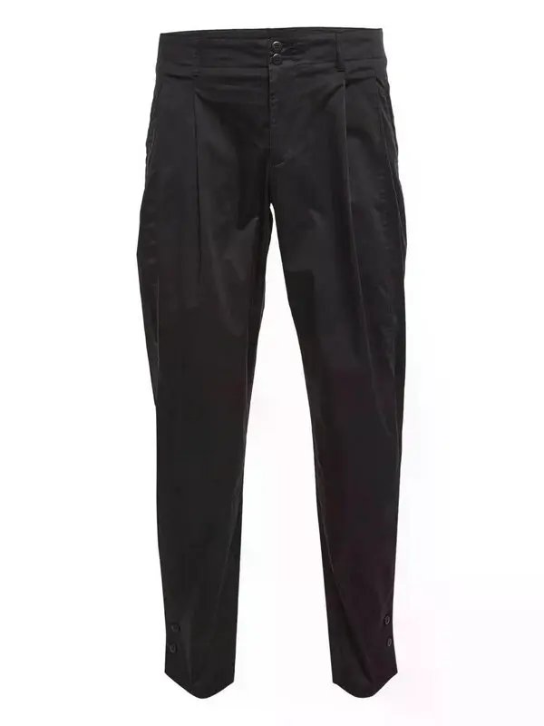 Emporio Armani Pleat-detail Trousers - Black