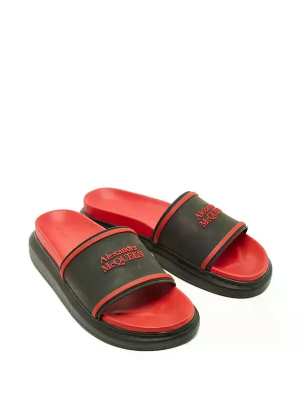 Alexander McQueen Rubber Logo Slides