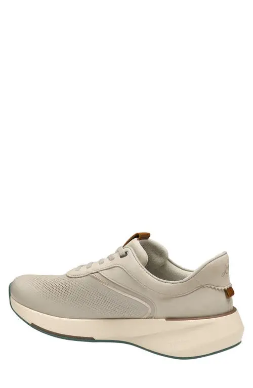 Johnston & Murphy Surge U-throat Embossed Sneaker - Beige Full Grain/nubuck