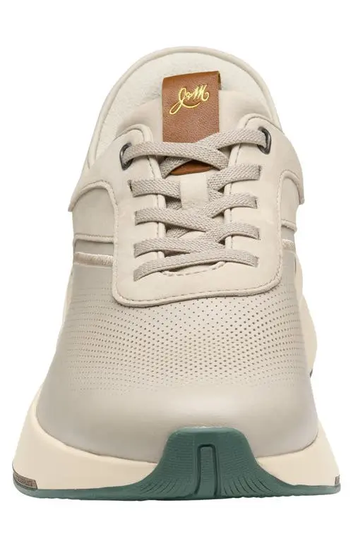Johnston & Murphy Surge U-throat Embossed Sneaker - Beige Full Grain/nubuck