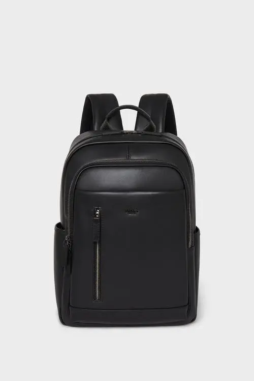 OSPREY LONDON The Hudson Leather Backpack - Black
