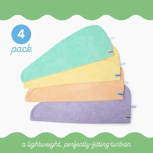 TURBIE TWIST 4-pack Microfiber Hair Towel