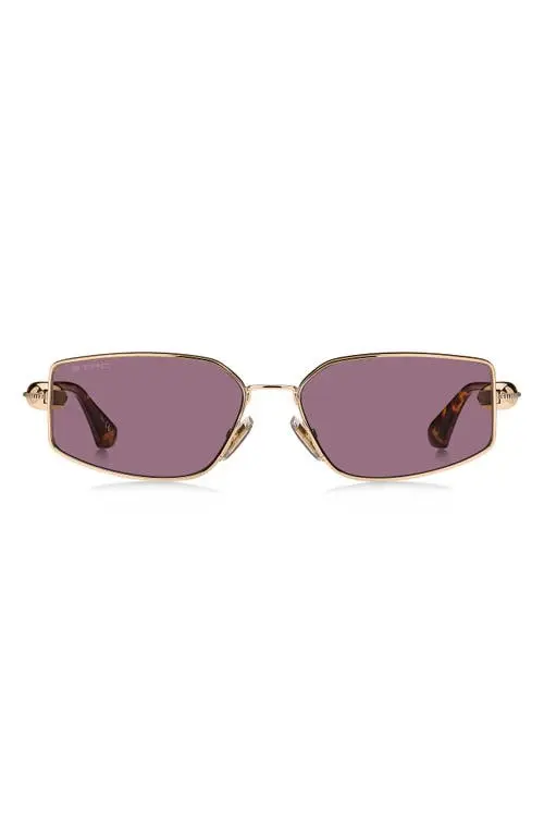 Etro 59mm Rectangular Sunglasses - Rose Gold/burgundy