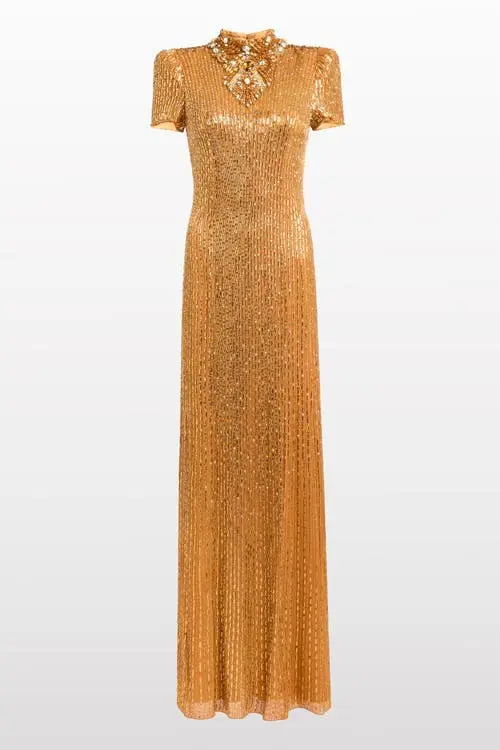 Jenny Packham Embellished Maxi Gown - Amber