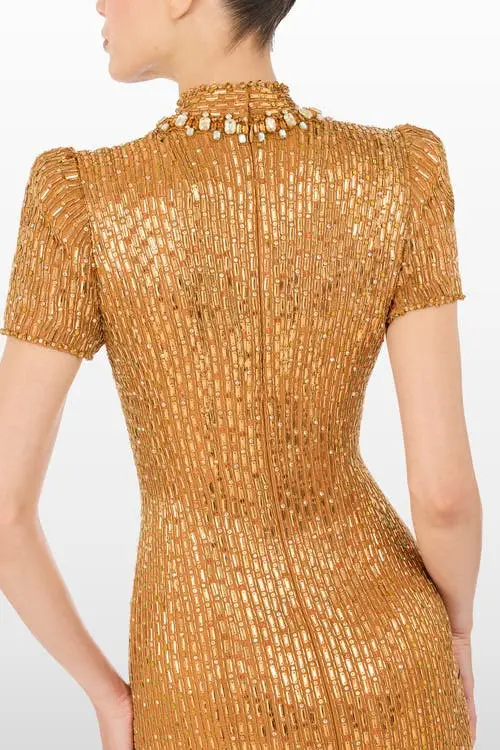 Jenny Packham Embellished Maxi Gown - Amber