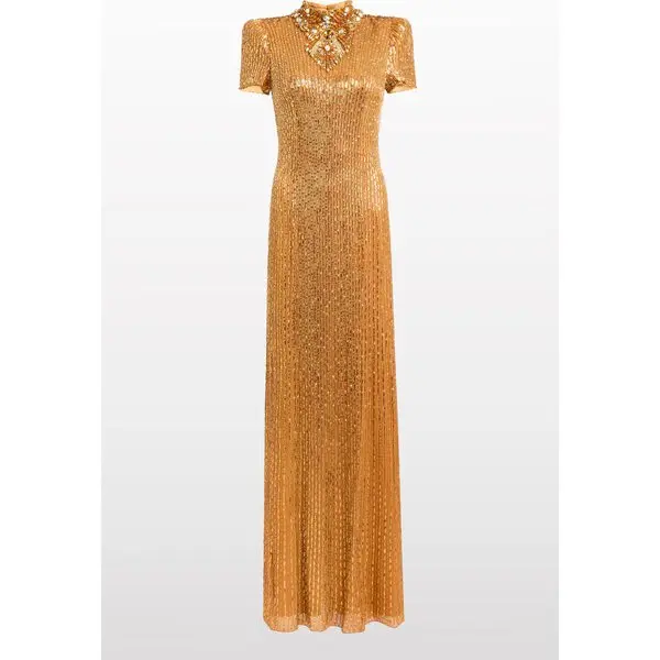 Jenny Packham Embellished Maxi Dress - Amber