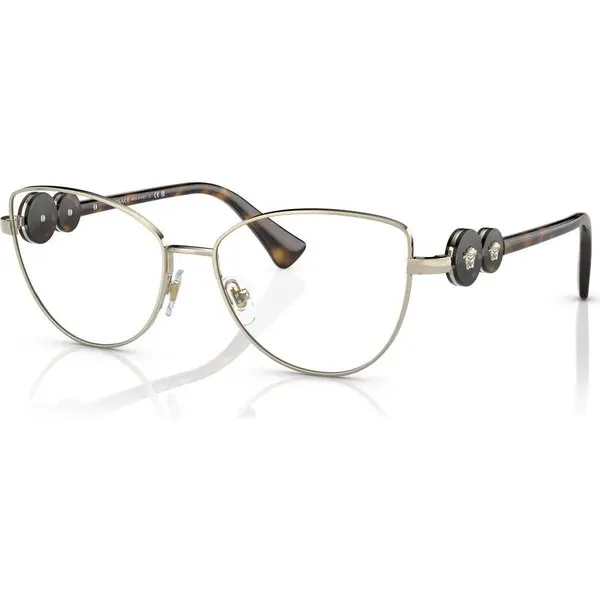Versace 53mm Cat Eye Optical Glasses - Gold