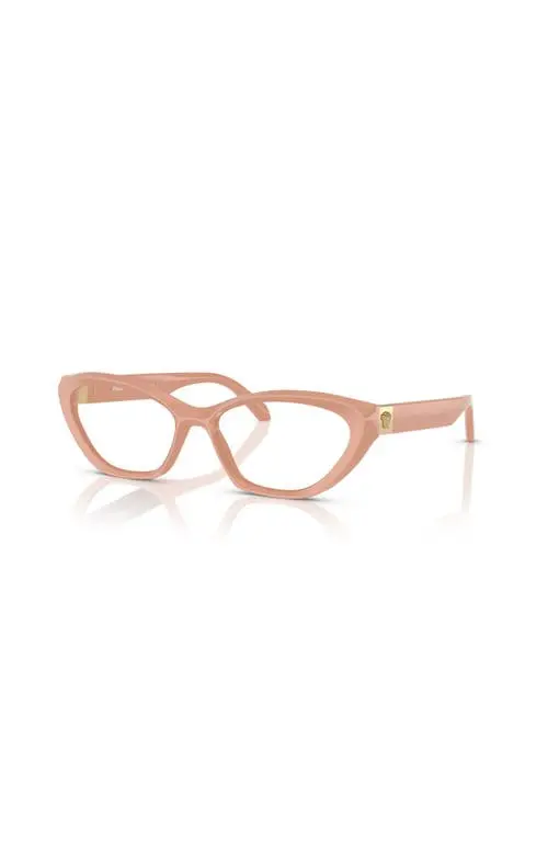 Versace 53mm Cat Eye Optical Glasses - Beige
