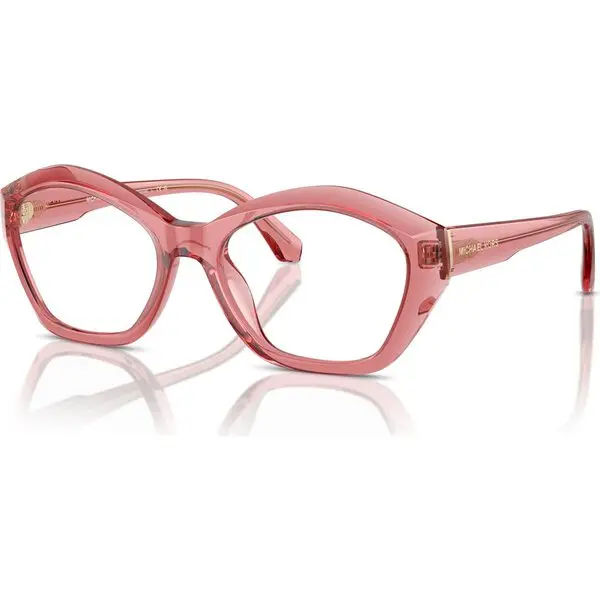 Michael Kors 53mm Irregular Optical Glasses - Pink