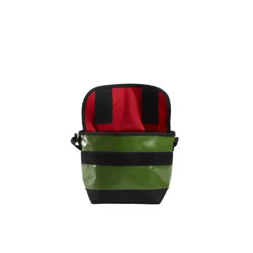 MANHATTAN PORTAGE Vinyl Vintage Mini Messenger Bag - Olive