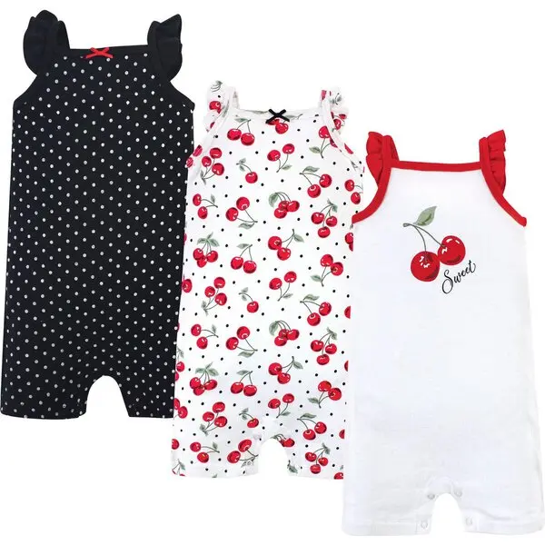 HUDSON BABY Essential Cotton Rompers - Cherries