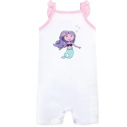 HUDSON BABY Essential Cotton Rompers - Mermaid