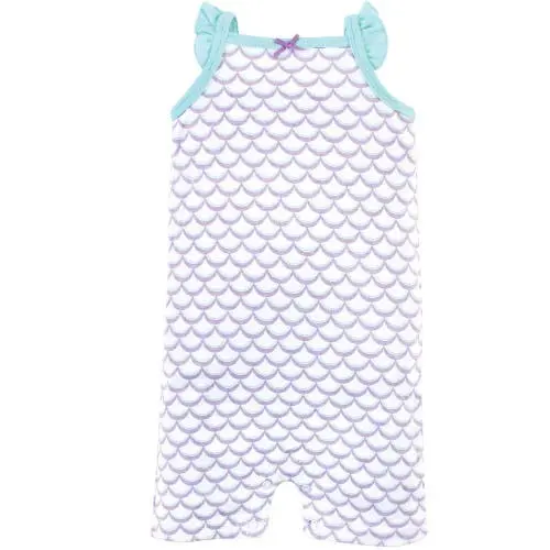 HUDSON BABY Essential Cotton Rompers - Mermaid