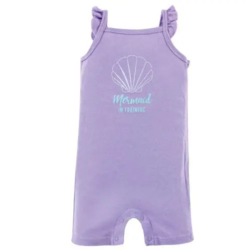 HUDSON BABY Essential Cotton Rompers - Mermaid