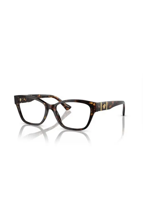 Versace 54mm Cat Eye Optical Glasses - Tortoise