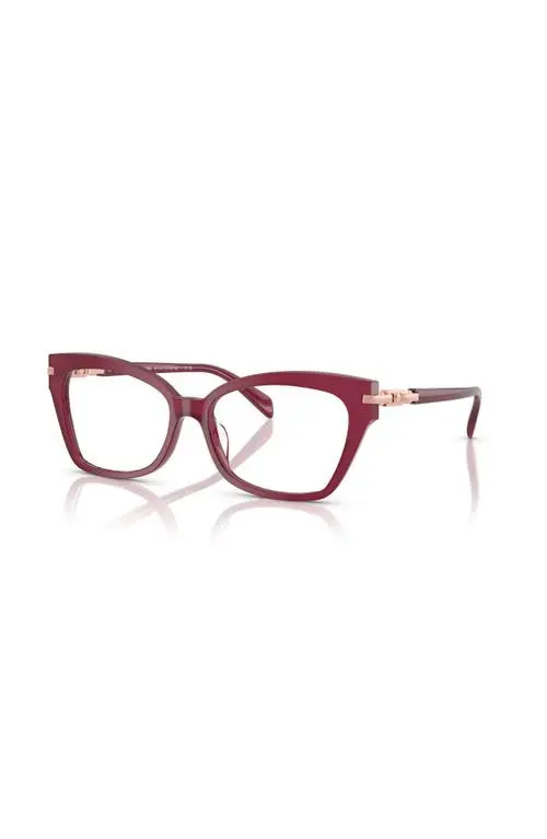 Michael Kors 54mm Square Optical Glasses - Red