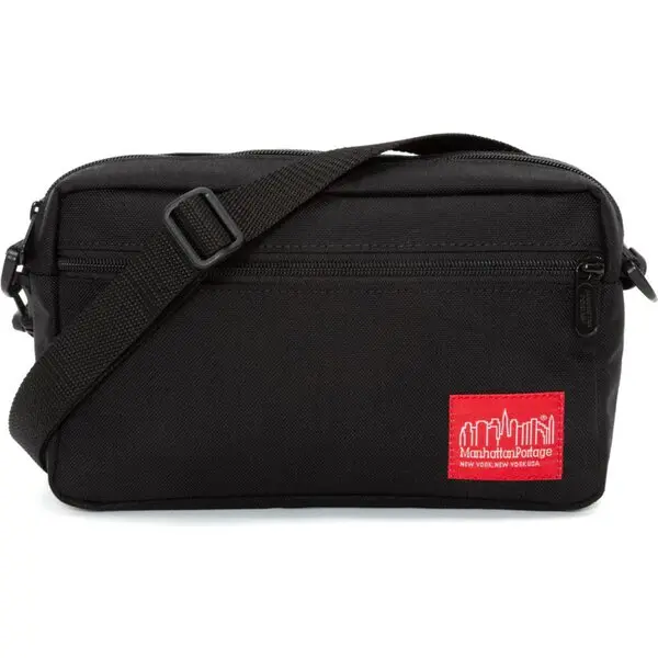 MANHATTAN PORTAGE Jogger Crossbody Bag - Black