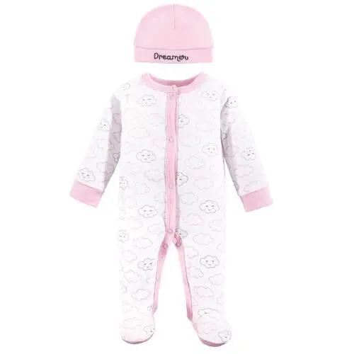LUVABLE FRIENDS Cotton Sleep And Play And Cap - Girl Cloud
