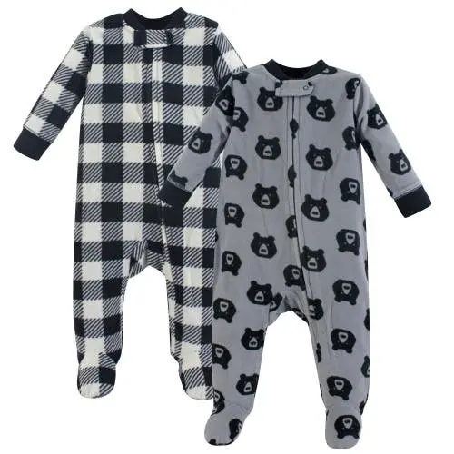 YOGA SPROUT 2pk Fleece Sleep And Play - Bear